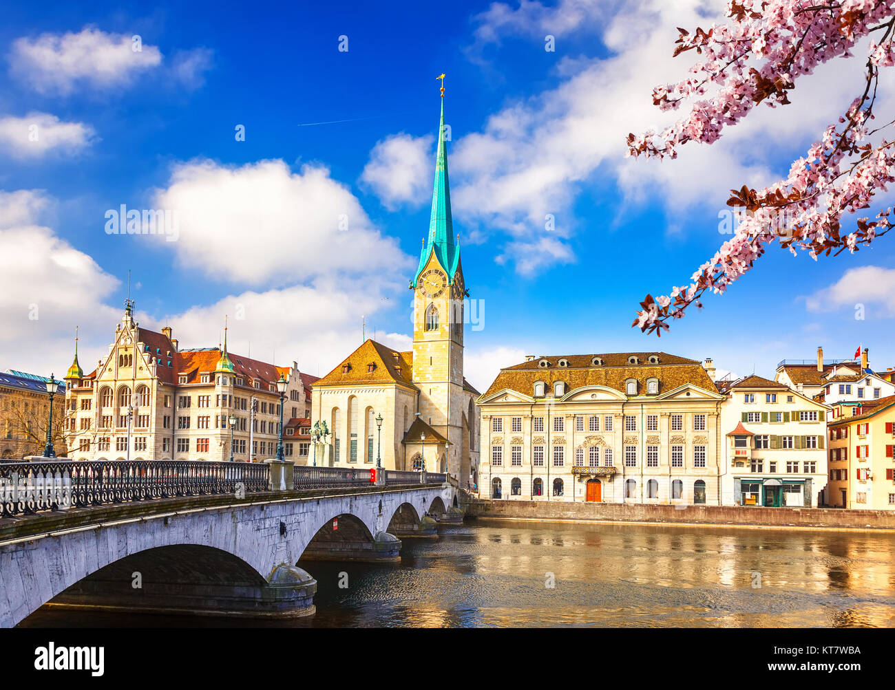 Zurich at spring Stock Photo - Alamy