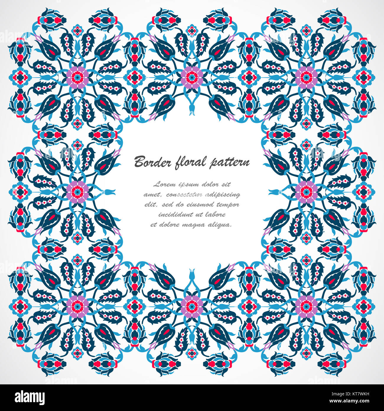 Blue filigree border hi-res stock photography and images - Alamy