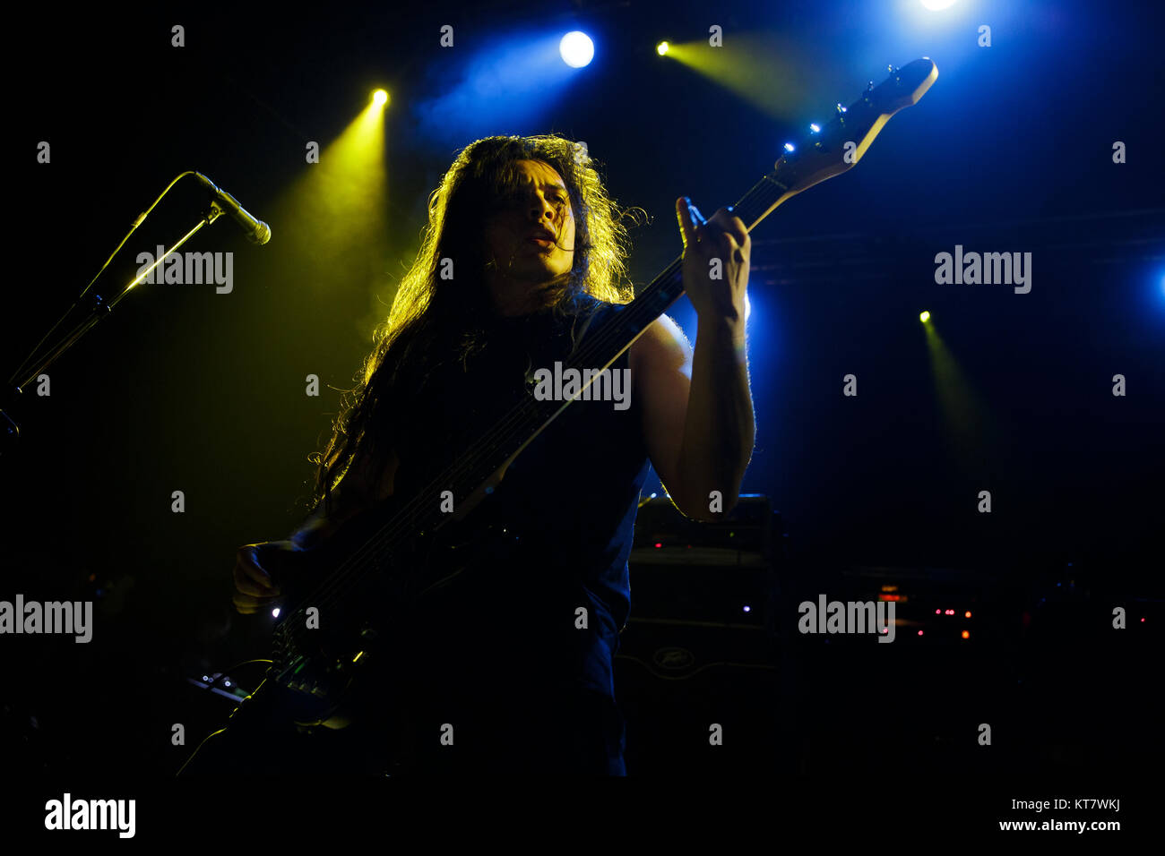 The American death metal band Abysmal Dawn performs a live concert at ...