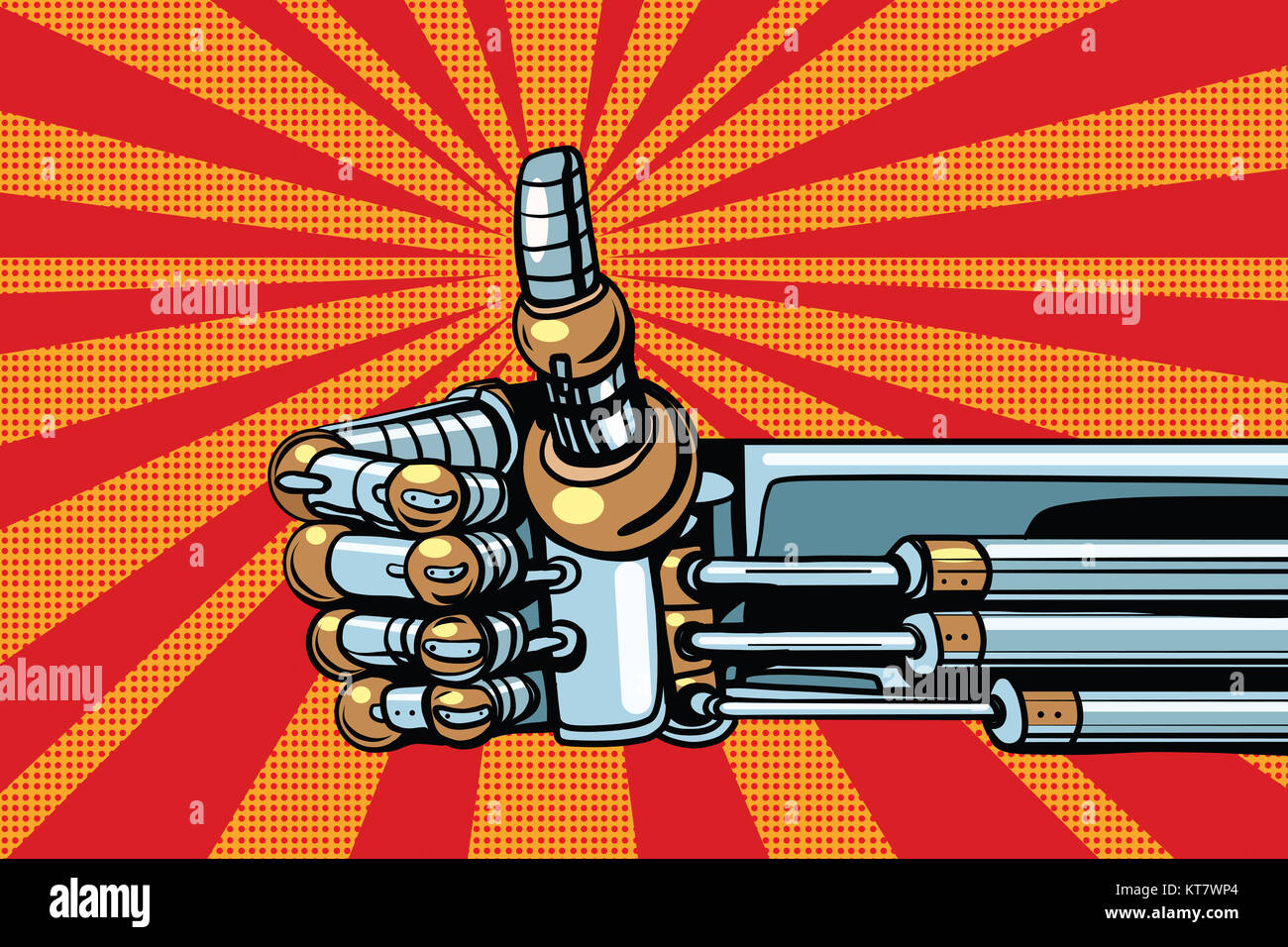 Robot thumb up gesture like Stock Photo - Alamy