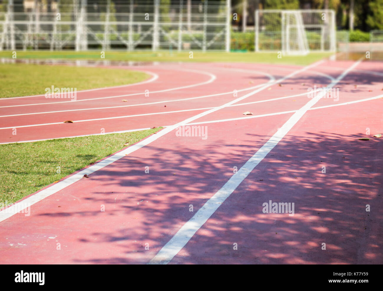 Old Running Track in School Stock Photo - Alamy