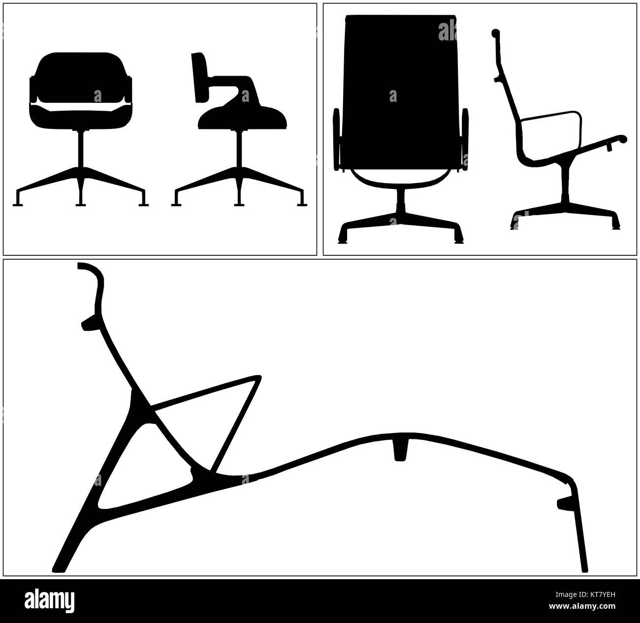 Office black chairs Black and White Stock Photos & Images - Alamy