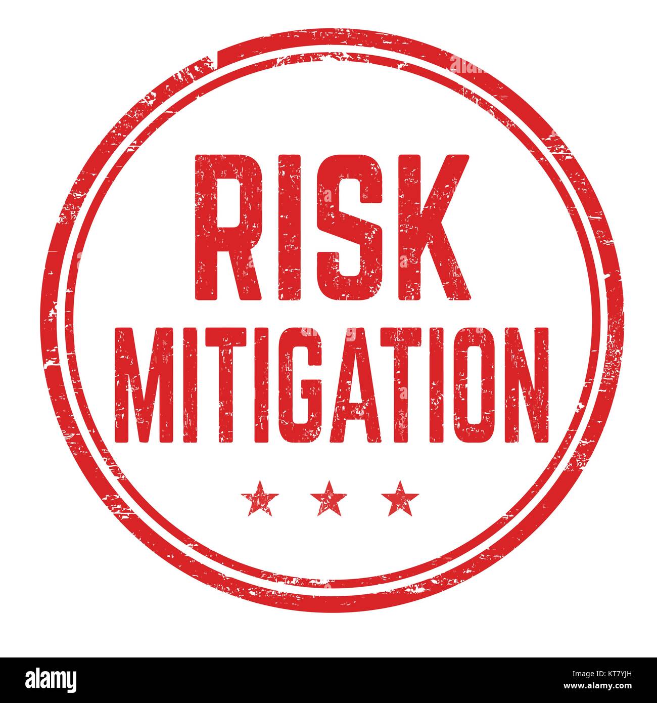 Risk mitigation grunge rubber stamp on white background, vector ...