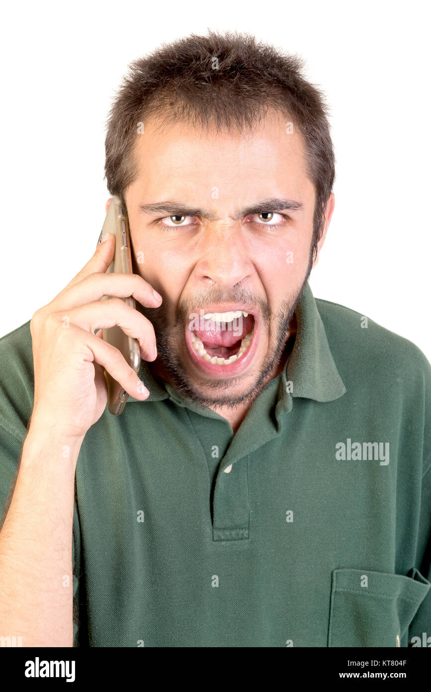 Man with cellphone Stock Photo - Alamy