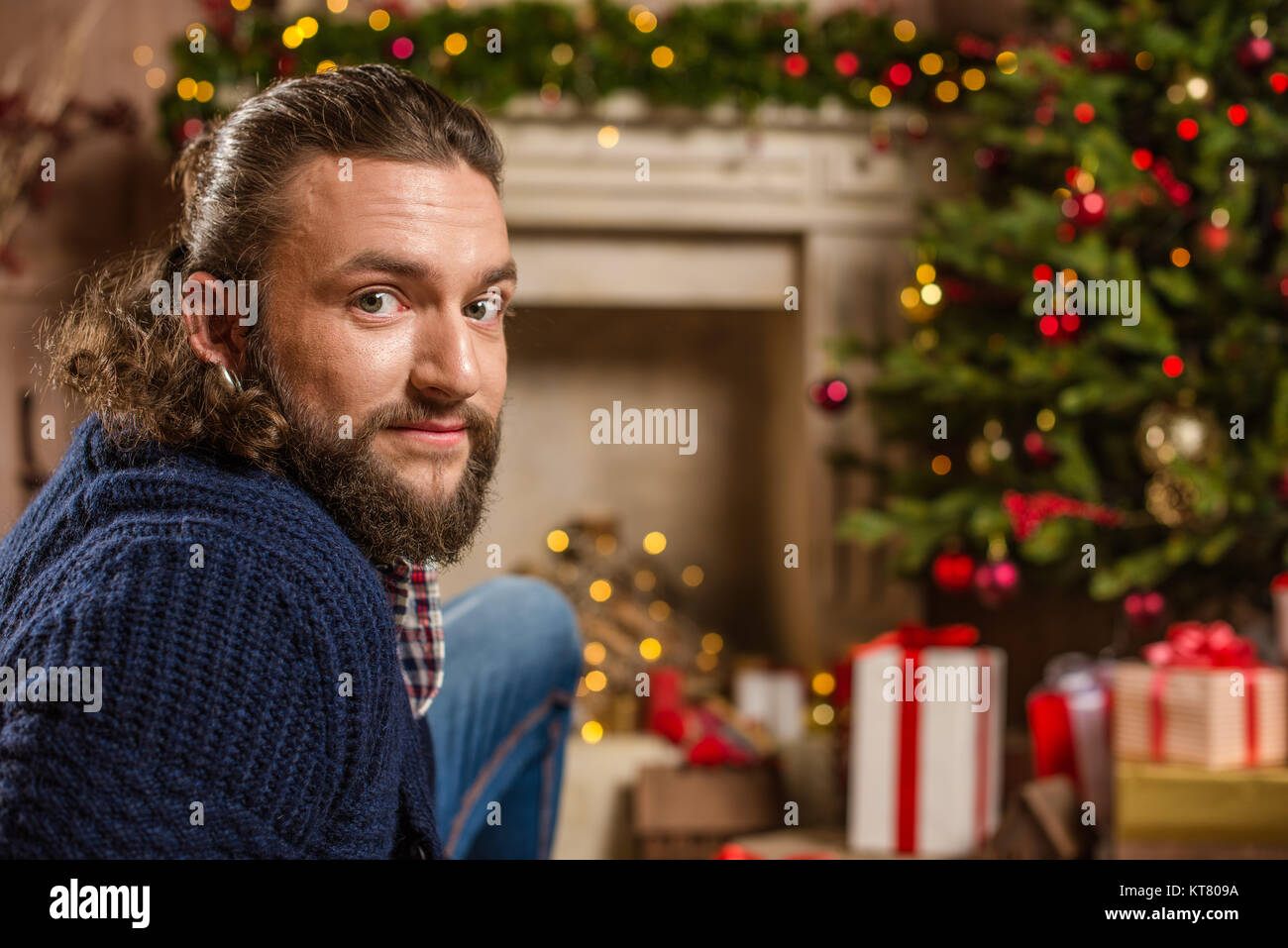Handsome bearded man Stock Photo - Alamy
