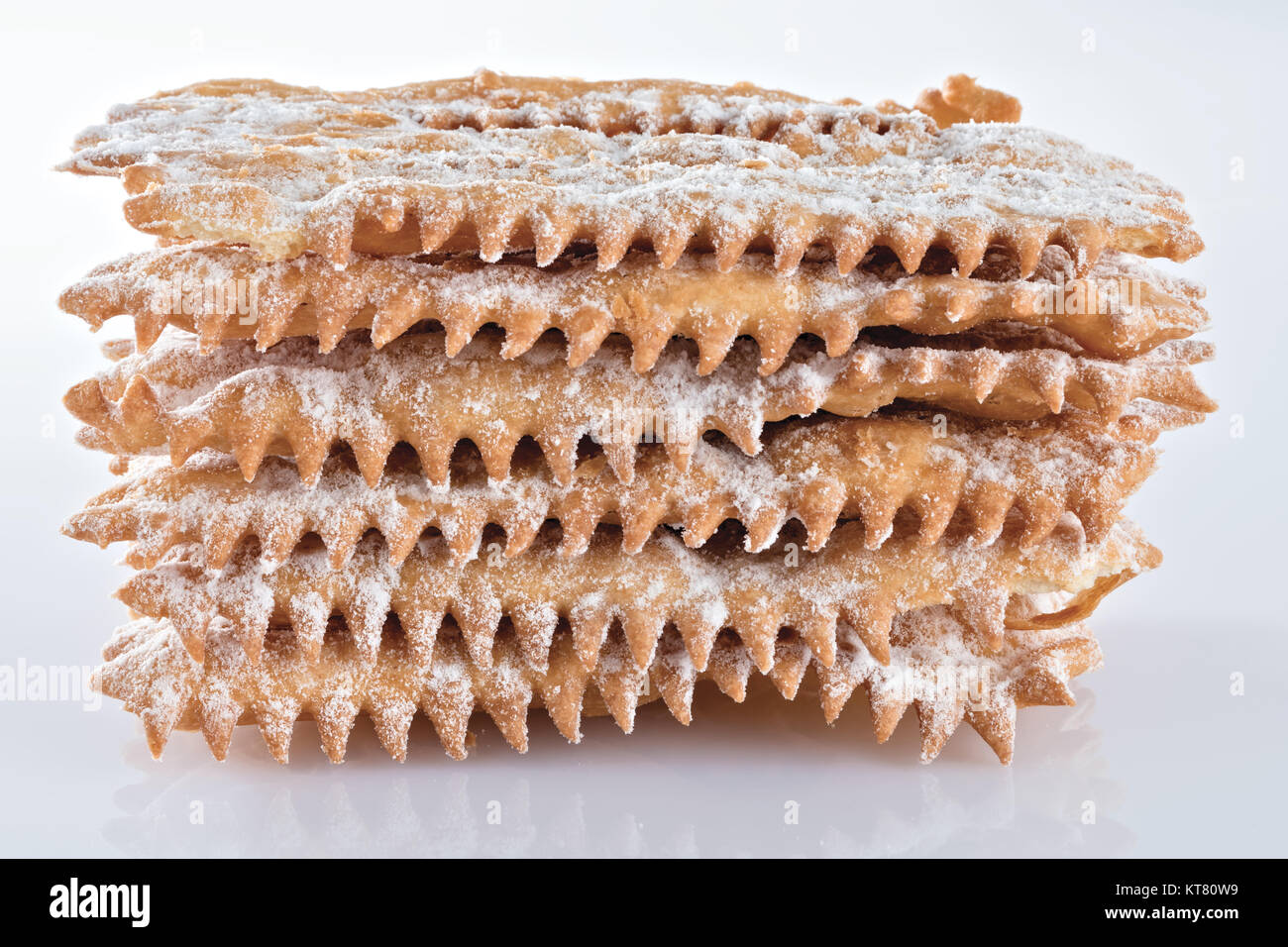 Chiacchere, typical Italian pastry used during the carnival, Italy ...