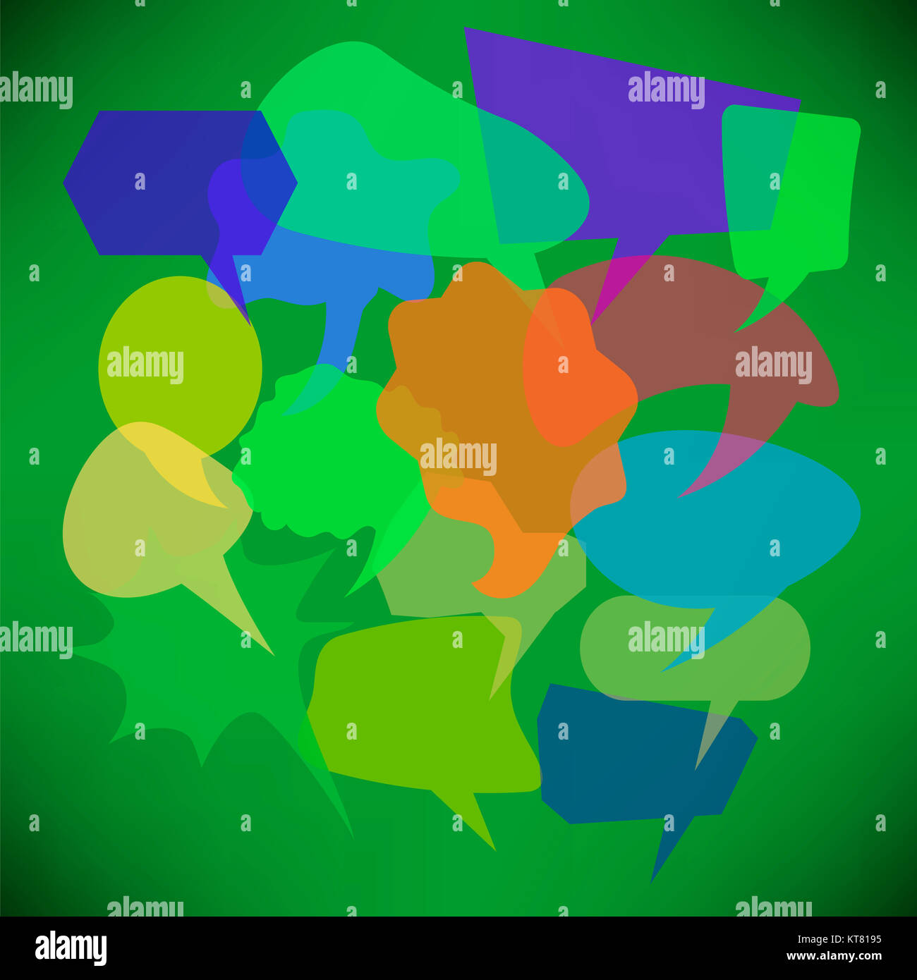 Colorful Transparent Speech Bubbles Stock Photo - Alamy