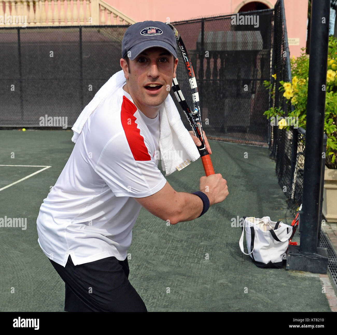 BOCA RATON, FL - NOVEMBER 20: Jason Biggs playing Tennis at The Boca ...