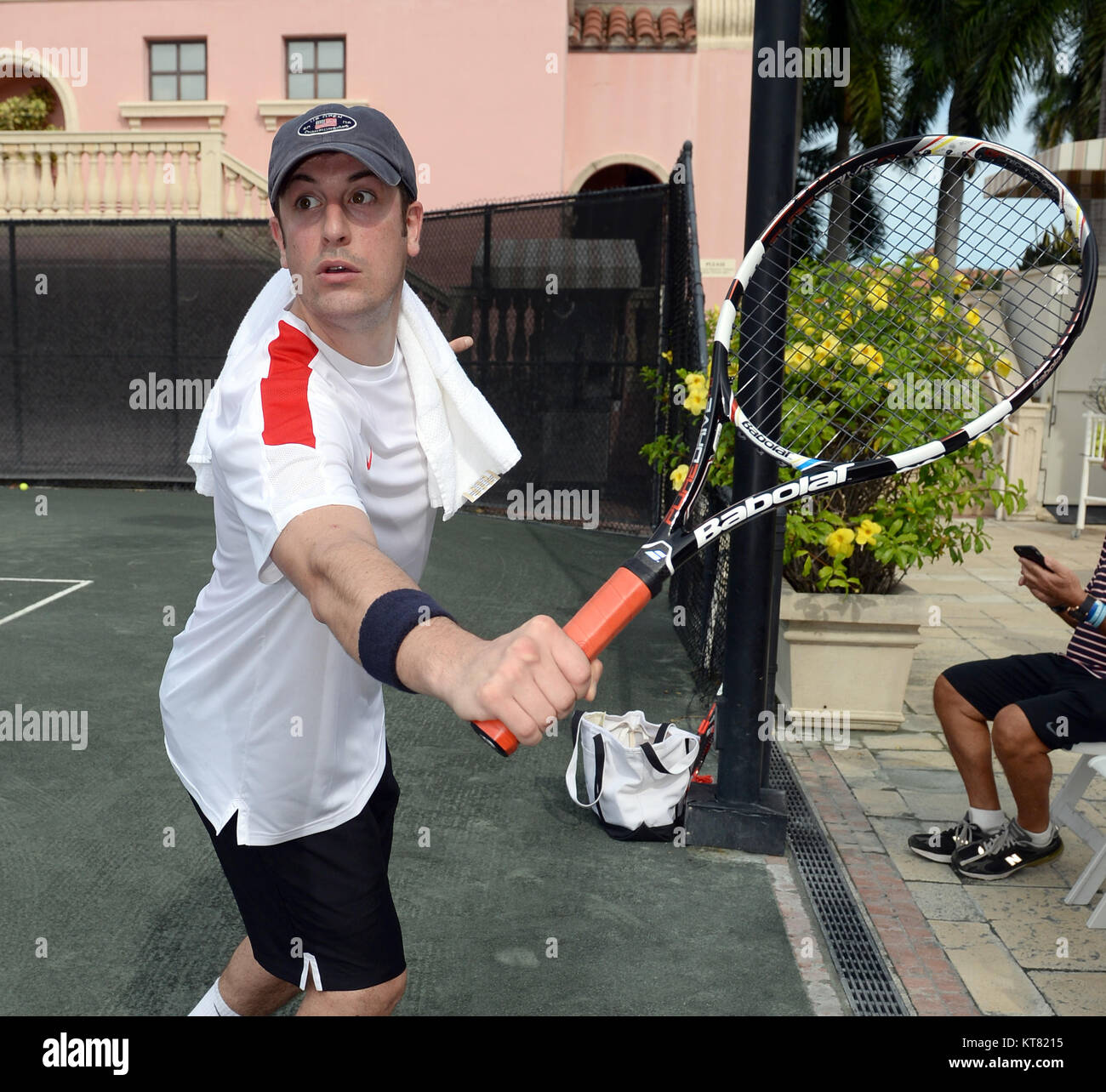 BOCA RATON, FL - NOVEMBER 20: Jason Biggs playing Tennis at The Boca ...