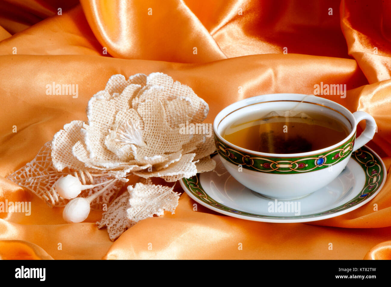 green tea and small sweets Ecuadorians Stock Photo - Alamy