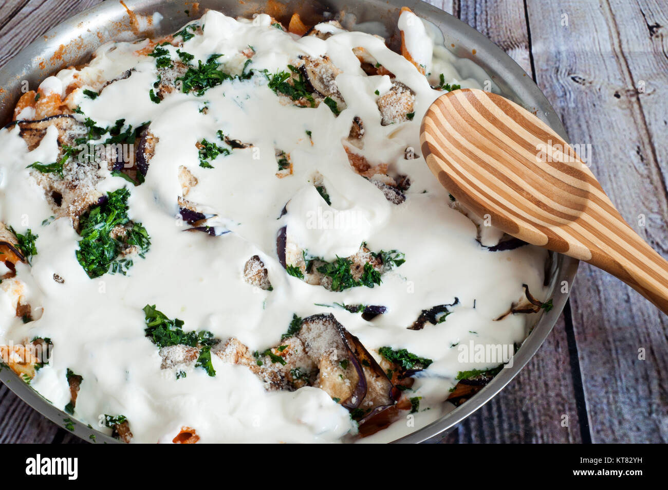 a vegetarian baked paste Stock Photo - Alamy