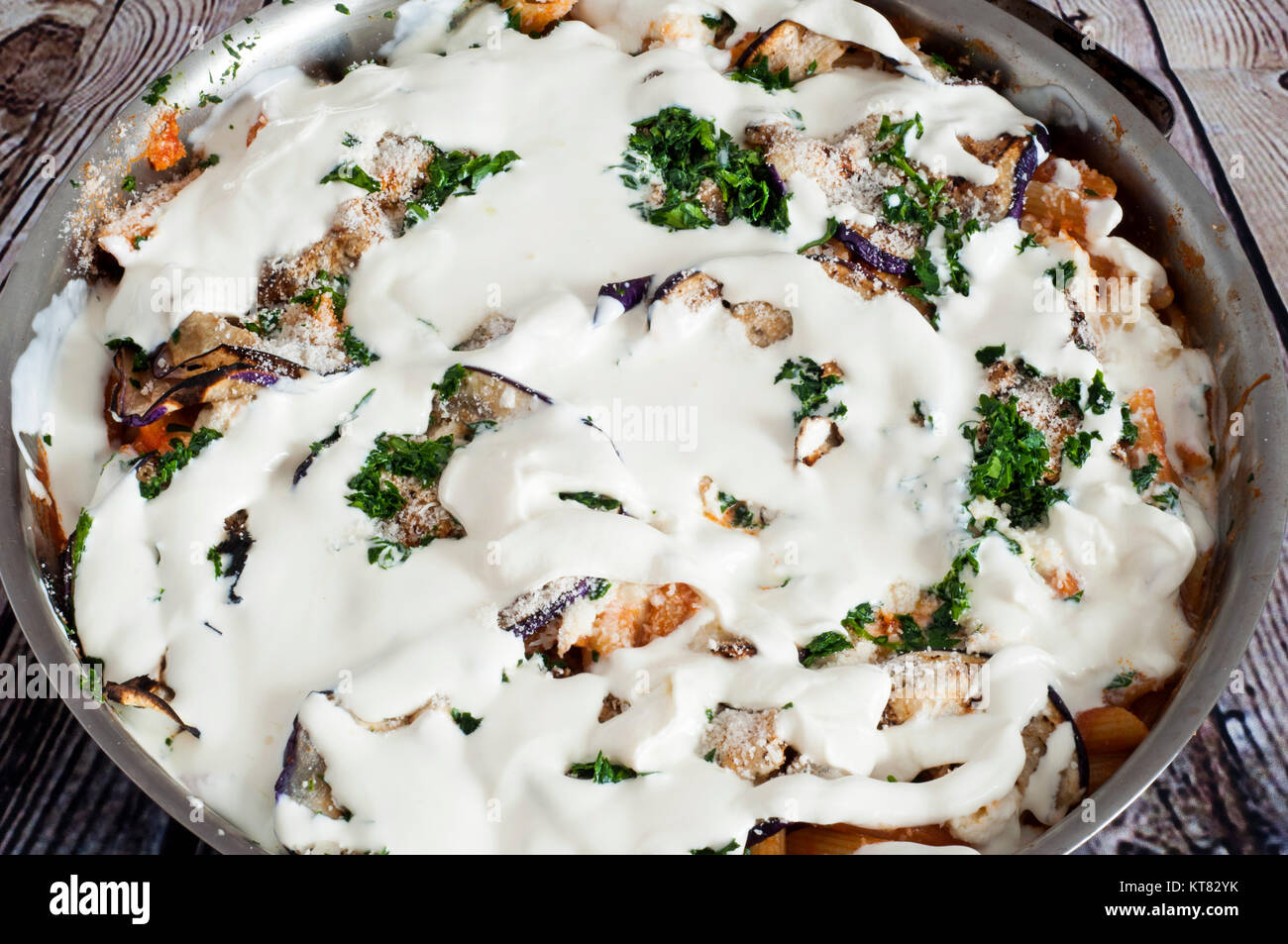 a vegetarian baked paste Stock Photo - Alamy