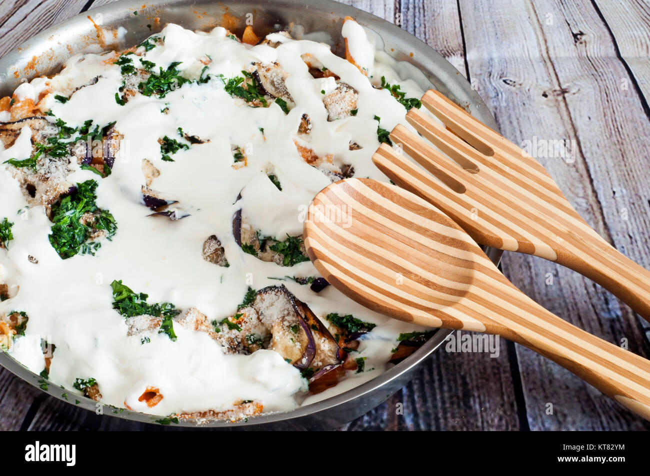 a vegetarian baked paste Stock Photo - Alamy