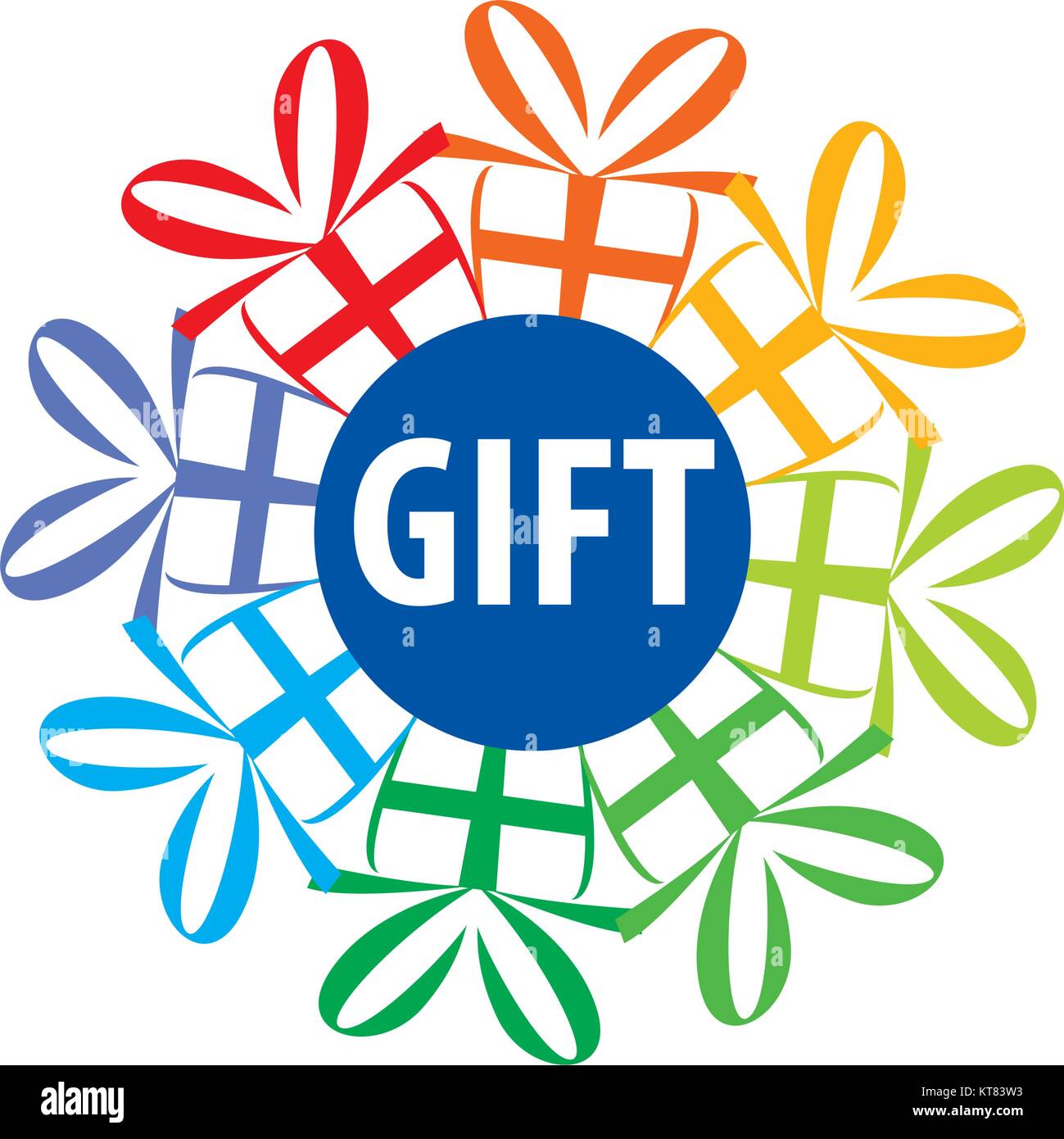 vector logo box with gifts Stock Vector Image & Art - Alamy