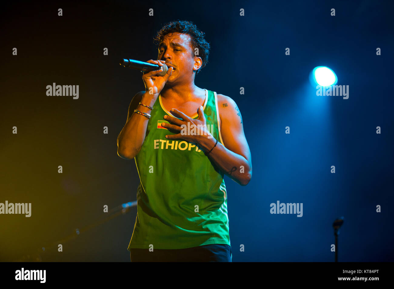 The Swedish rapper and reggae singer Timbuktu performs a live concert ...