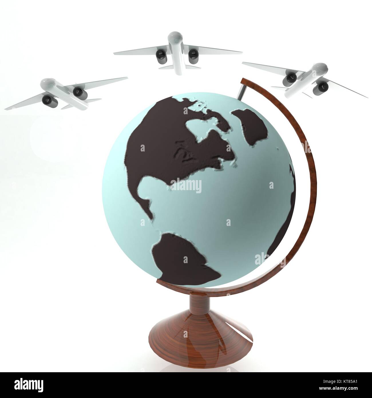 3d airplane routes world map hi-res stock photography and images - Alamy