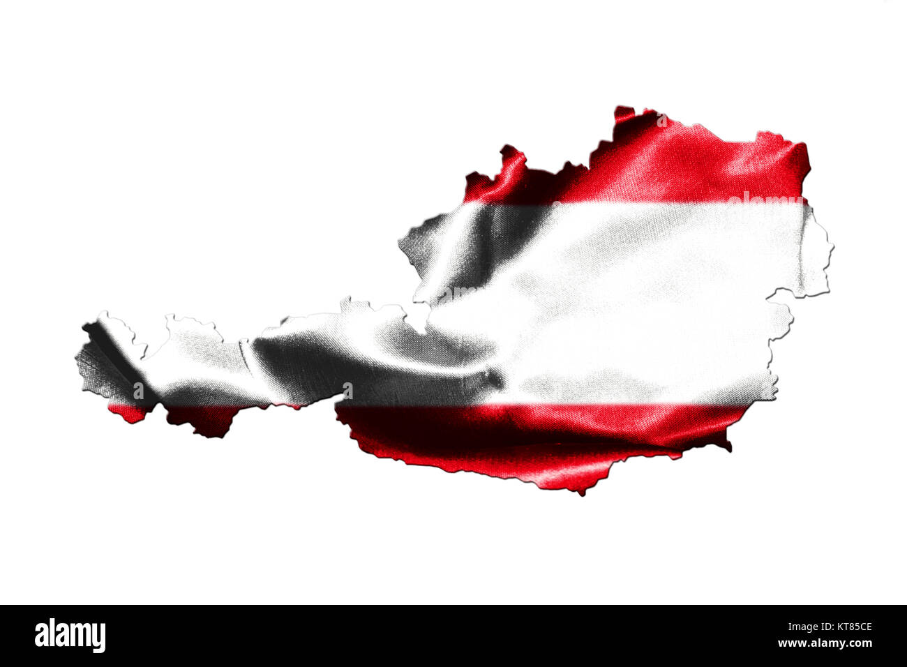 Map of Austria with national flag Stock Photo - Alamy