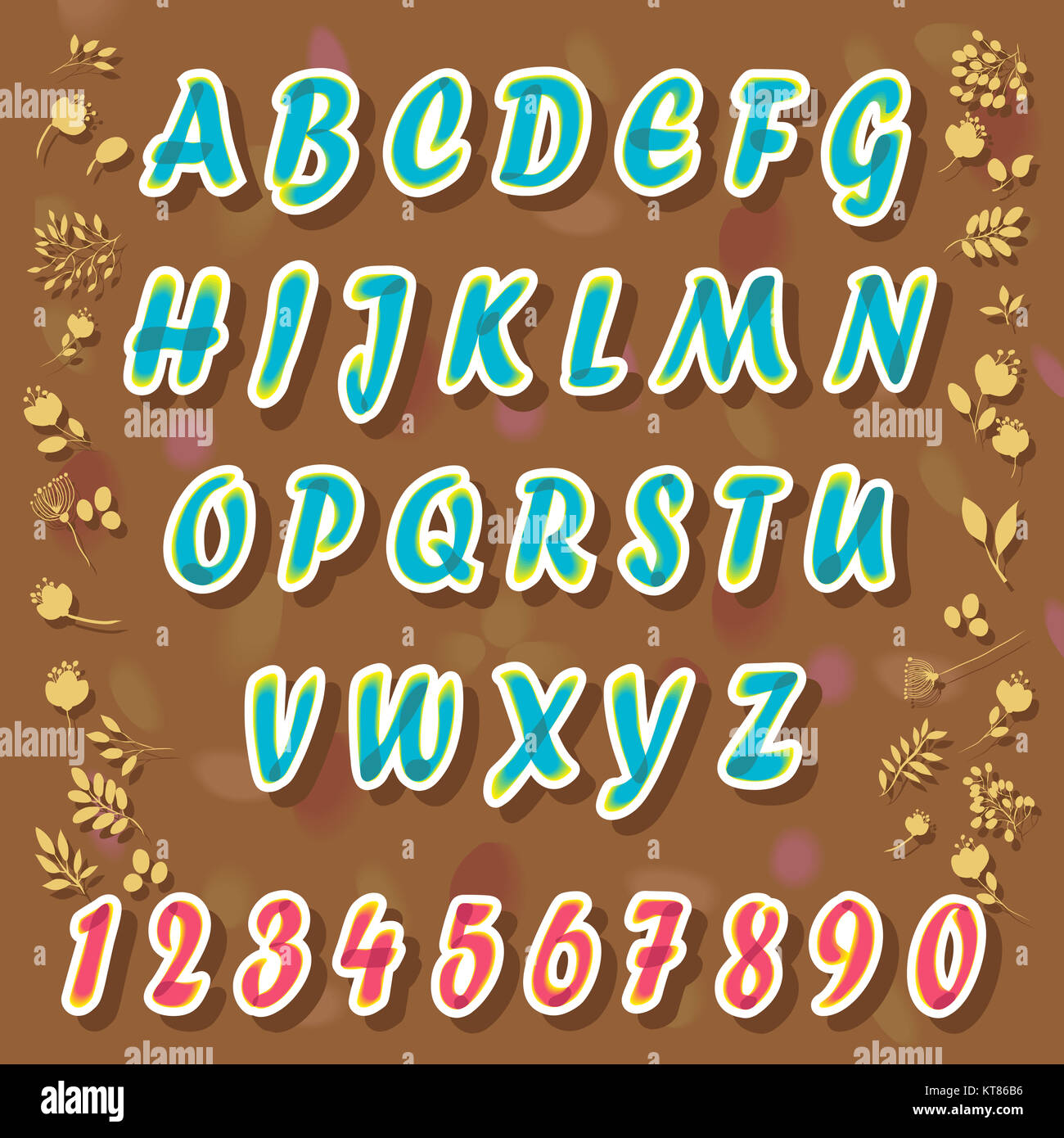 Watercolor alphabet hi-res stock photography and images - Alamy