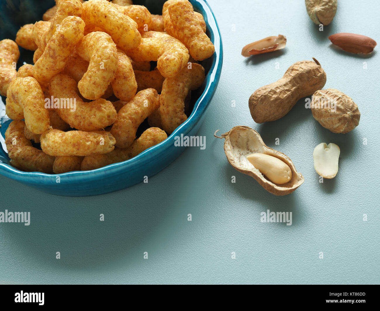 Peanut doodles and peanuts on a modern kitchen table Stock Photo - Alamy