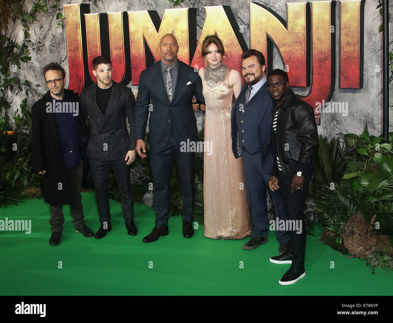 Dec 7, 2017 - (L-R) Director Jake Kasdan, Nick Jonas, Dwayne Johnson ...