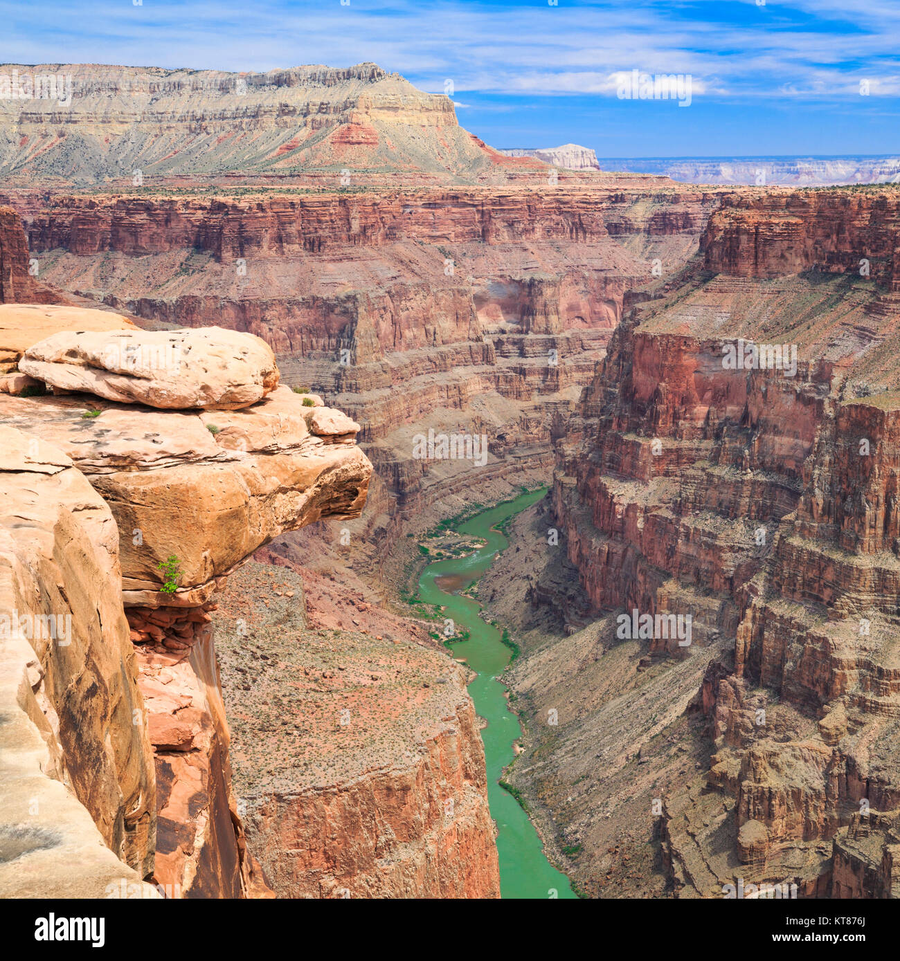 colorado river viewed from saddle horse trail at toroweap overlook in ...