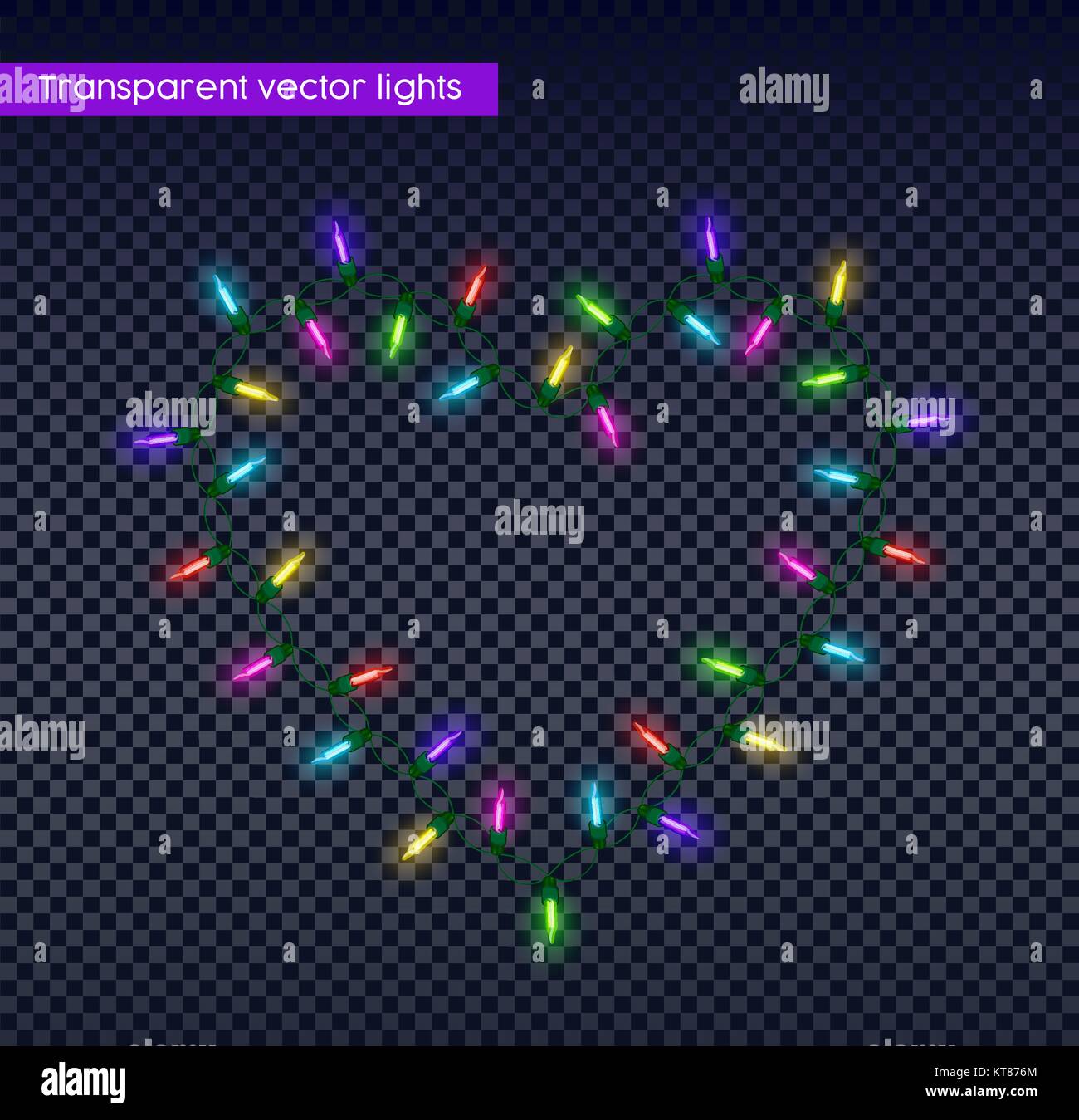 Heart string light Stock Vector Images - Alamy