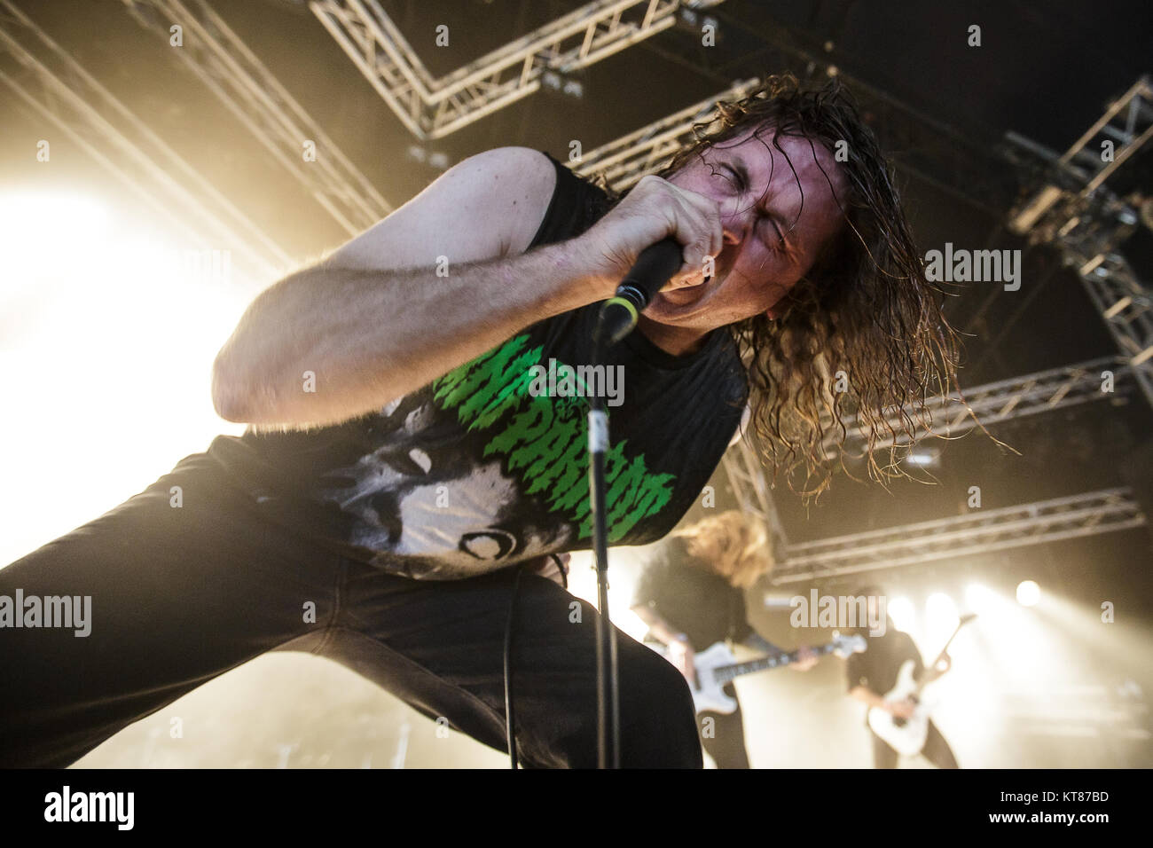 The American deathgrind band Cattle Decapitation performs a live ...