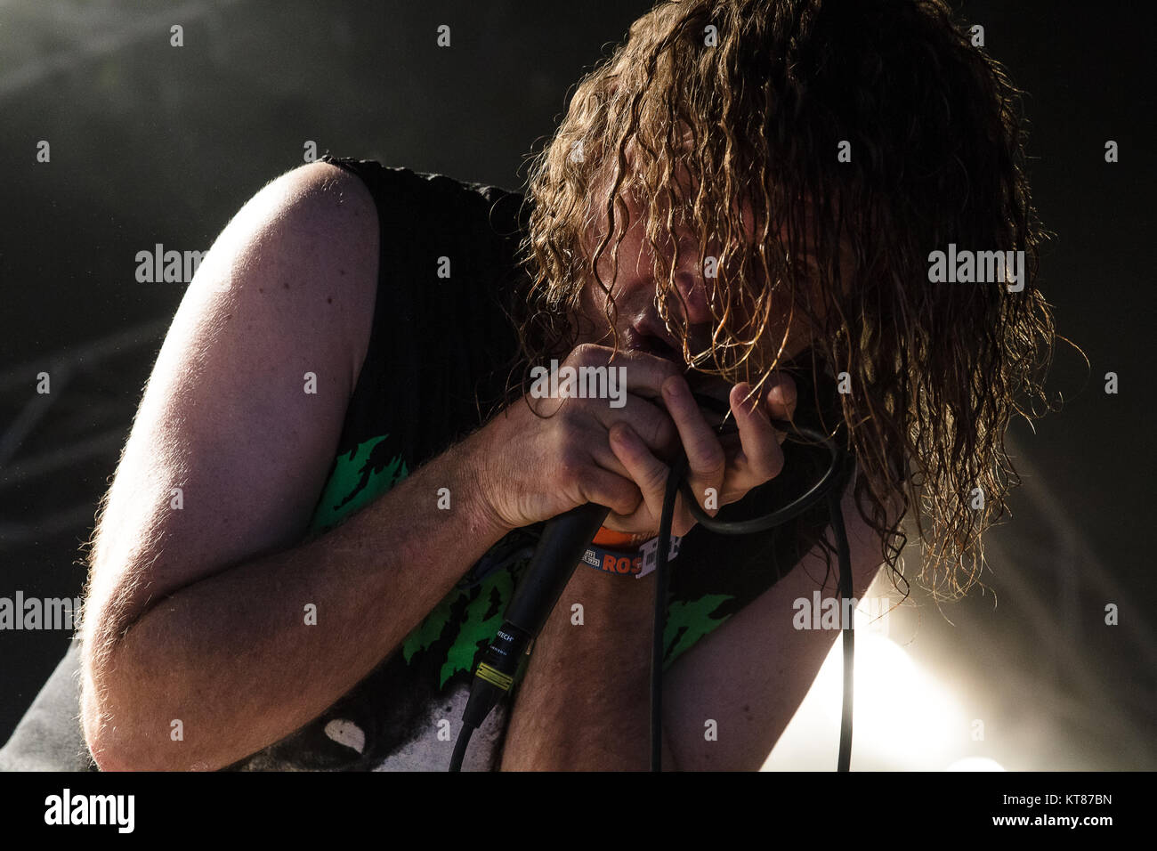 The American deathgrind band Cattle Decapitation performs a live ...