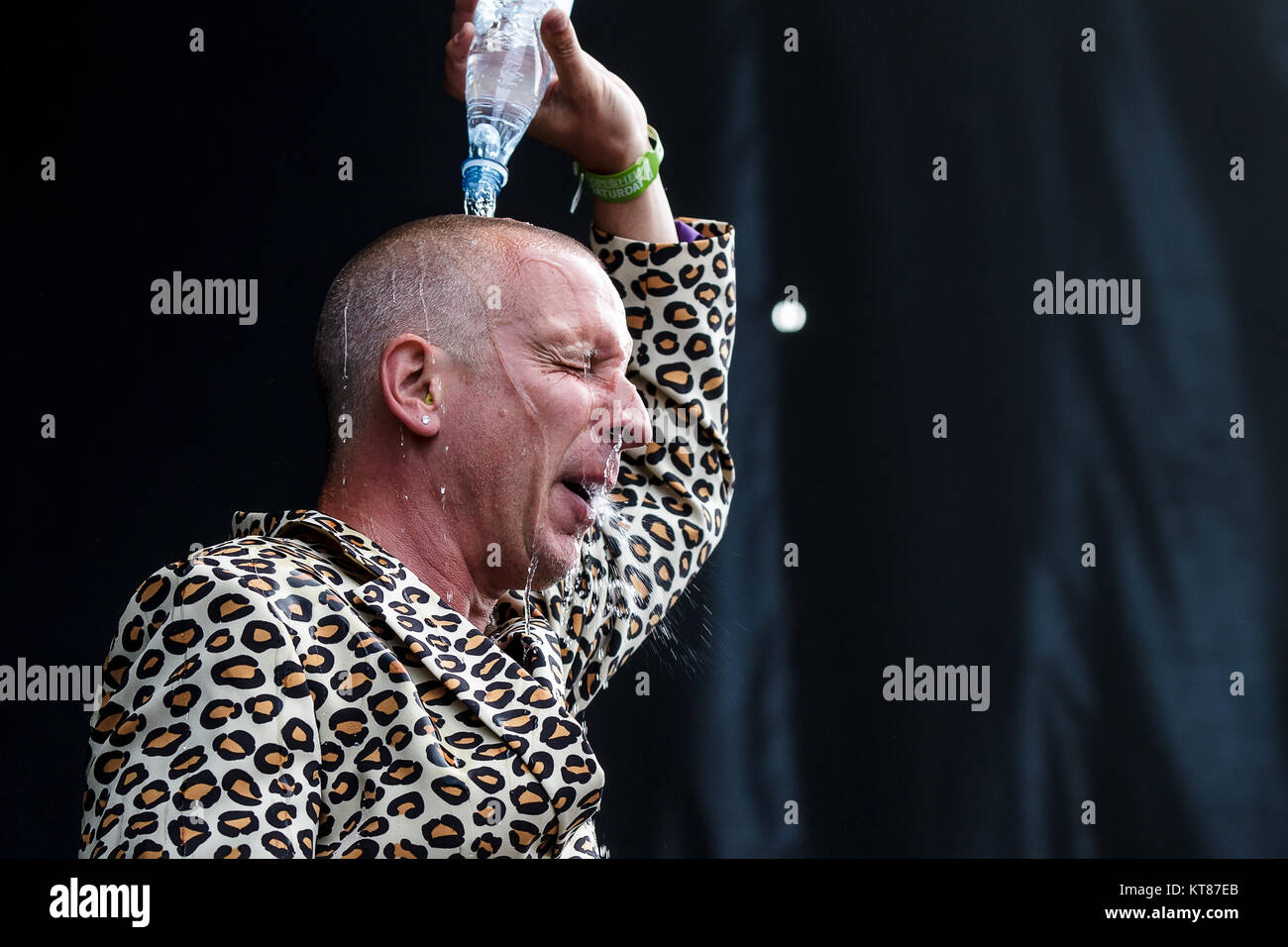 The Swedish rock and nu metal band Clawfinger performs a live concert ...