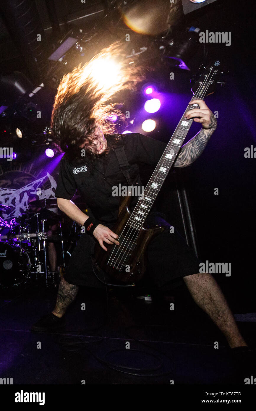 The Canadian technical death metal band Cryptopsy performs a live ...