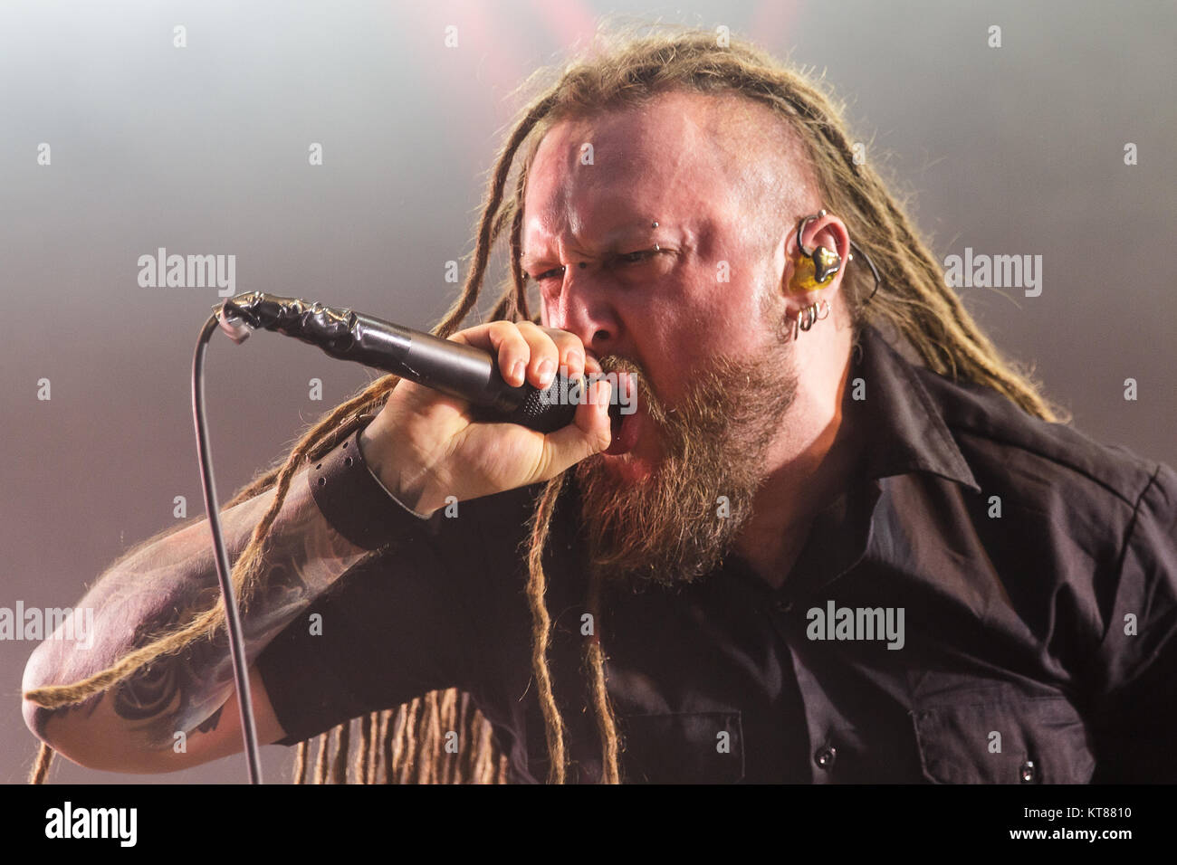 The Polish death metal band Decapitated performs a live concert at the ...