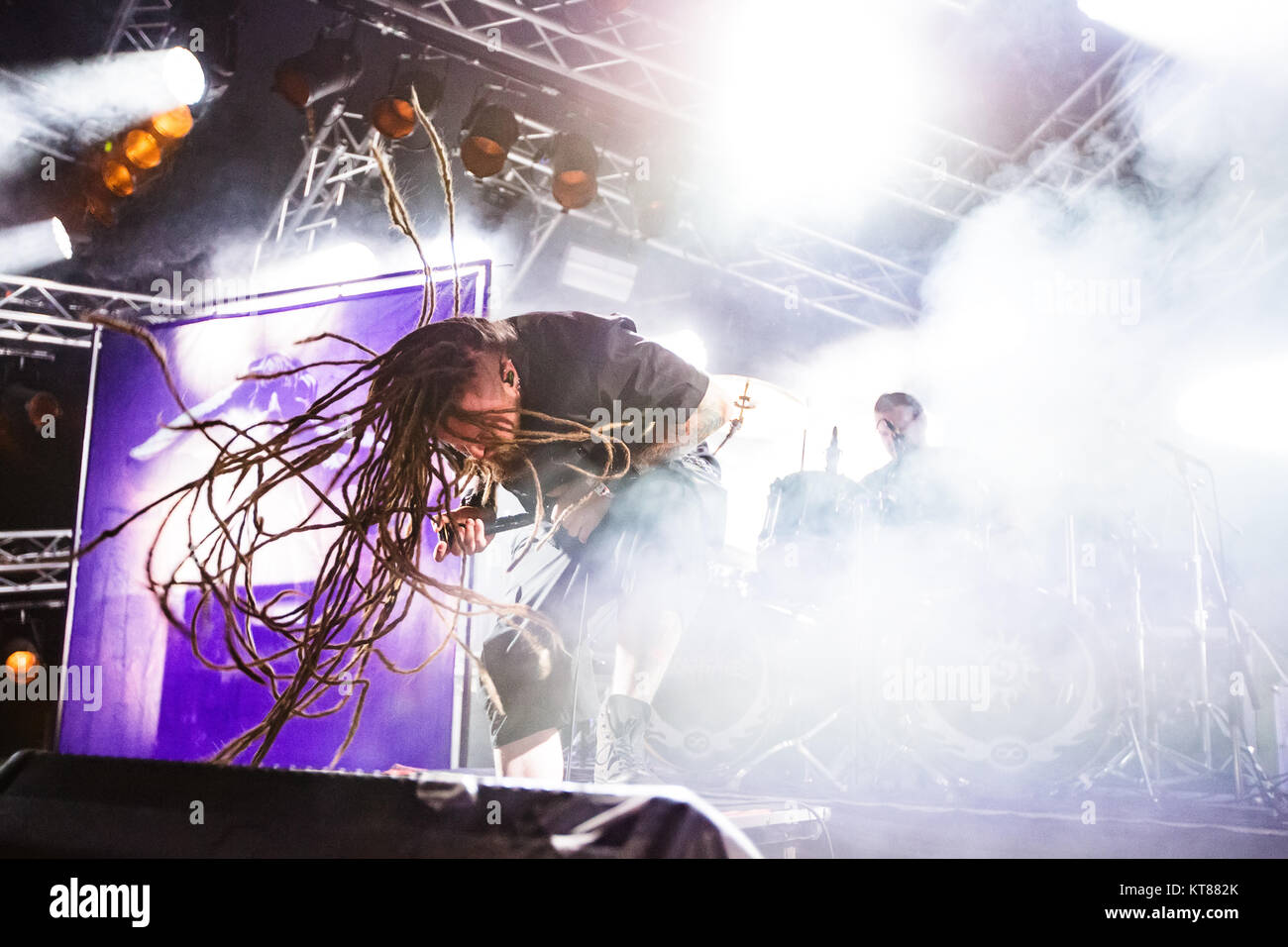 The Polish death metal band Decapitated performs a live concert at the ...
