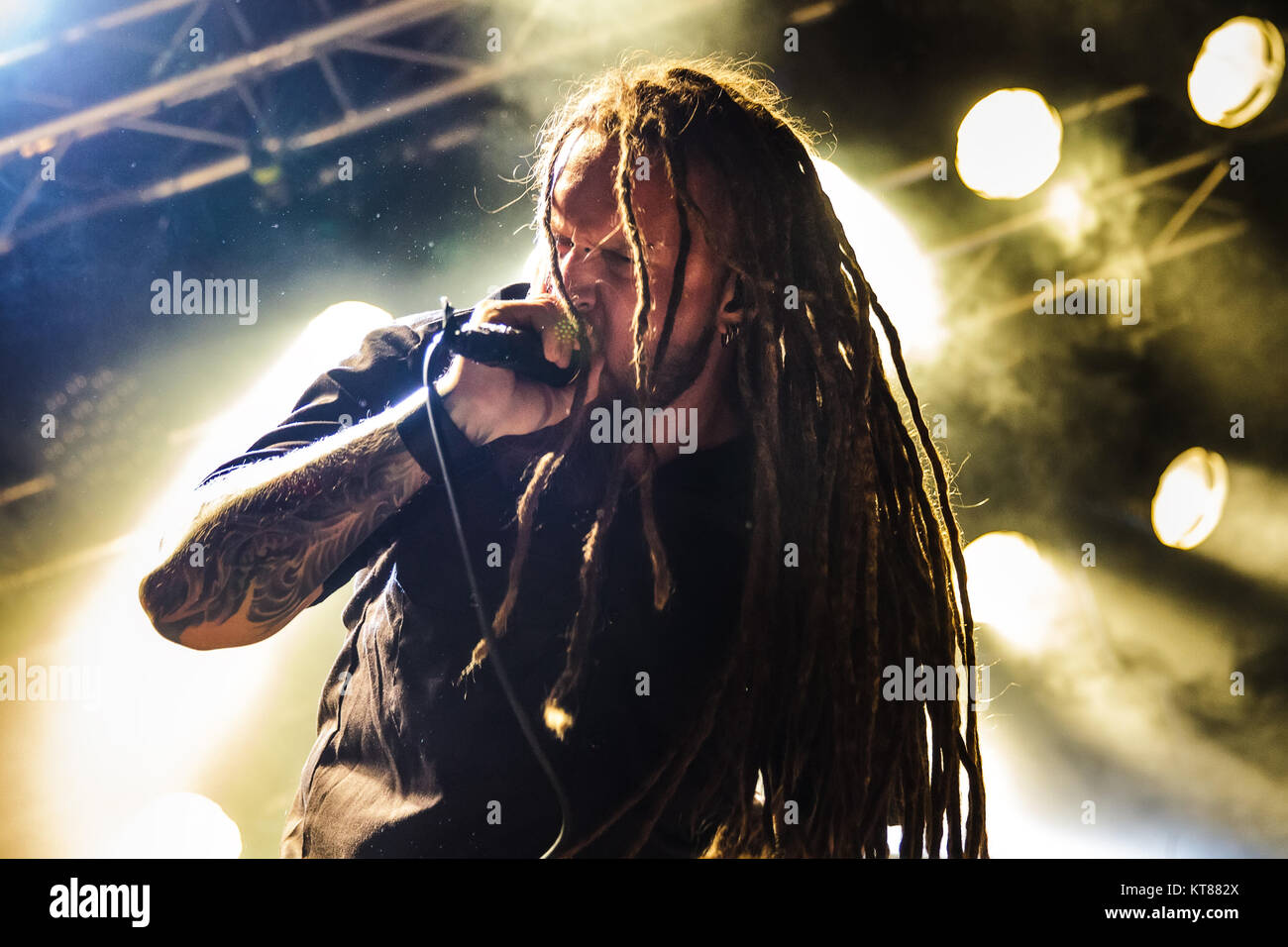 The Polish death metal band Decapitated performs a live concert at the ...