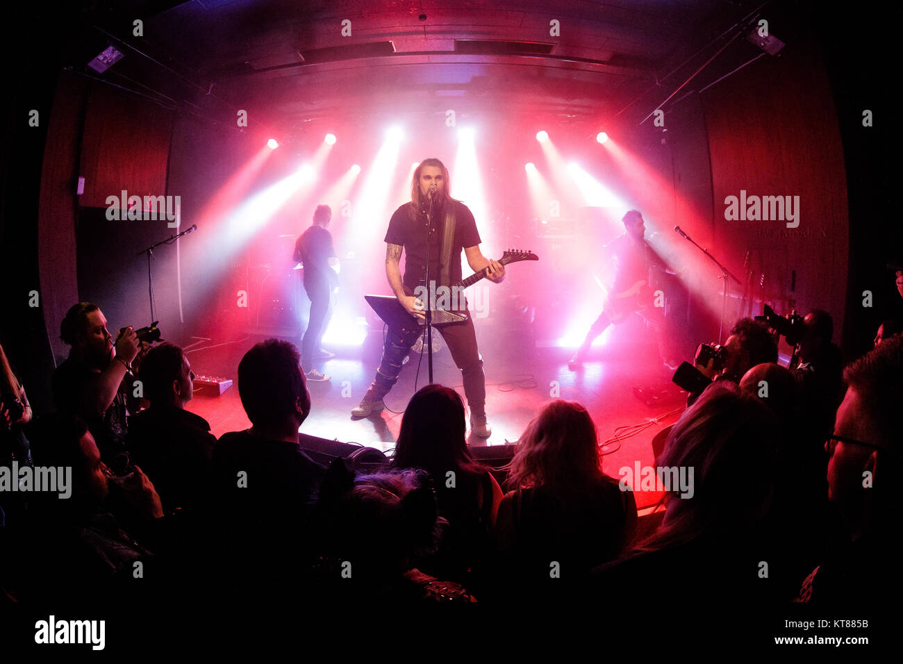 The Danish progressive metal band Defecto performs a live concert at ...