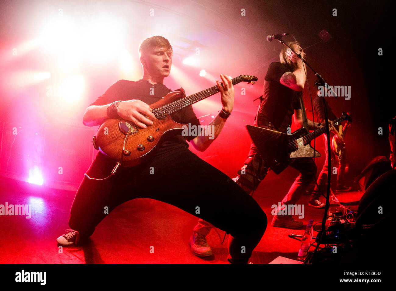 The Danish progressive metal band Defecto performs a live concert at ...