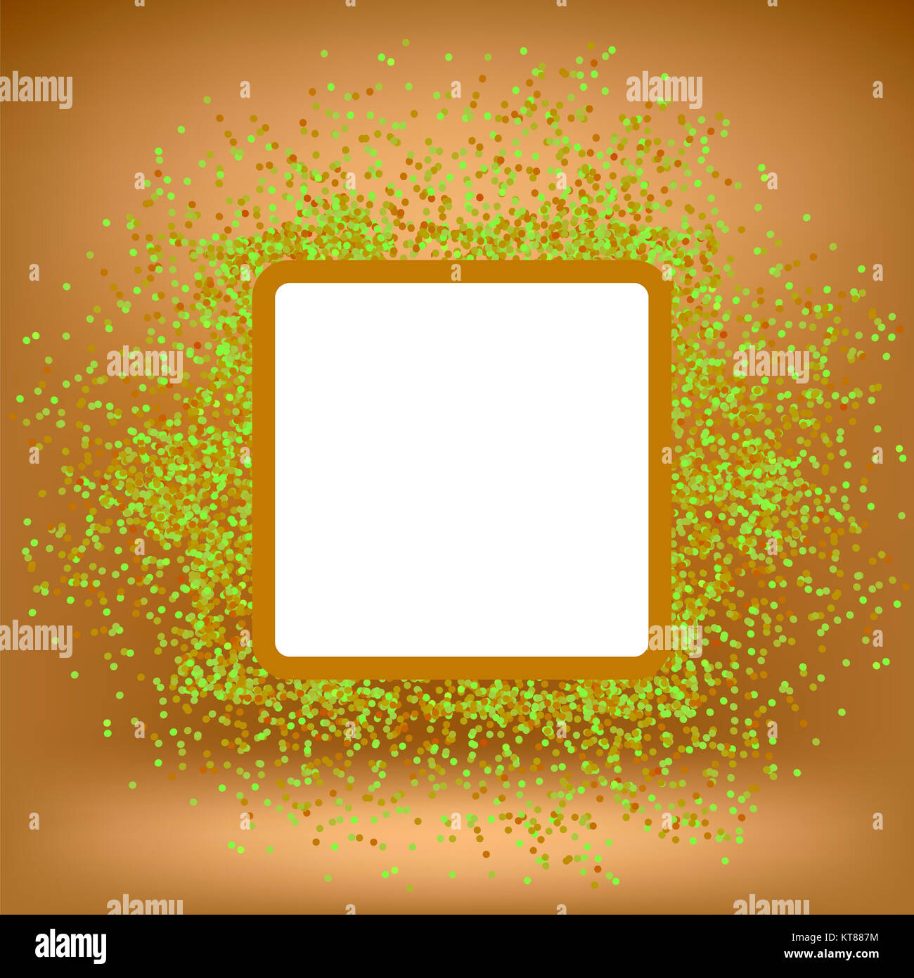 White Square Banner on Orange Gradient Background Stock Photo - Alamy