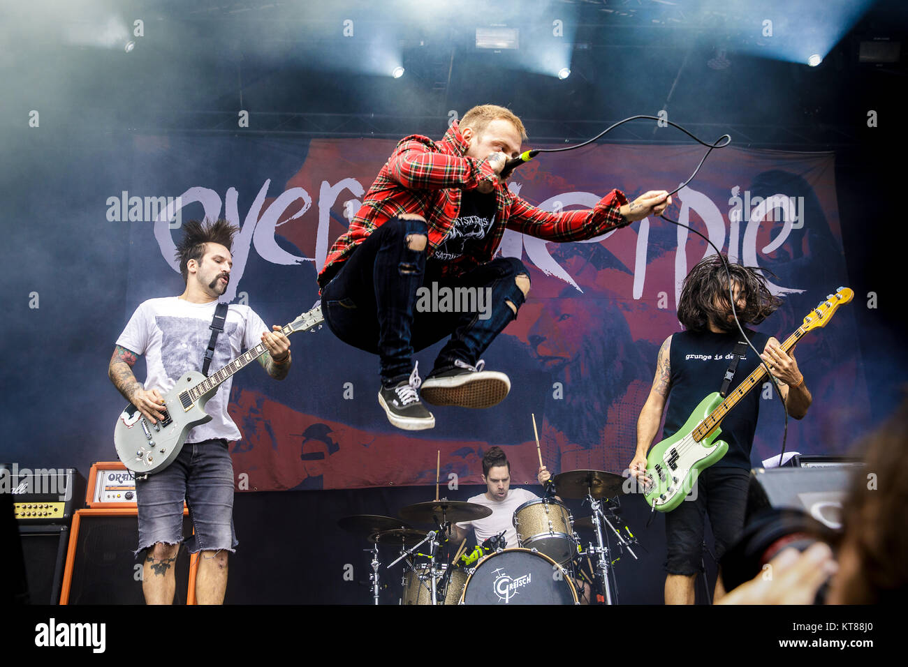 The American metalcore band Every Time I Die performs a live concert ...