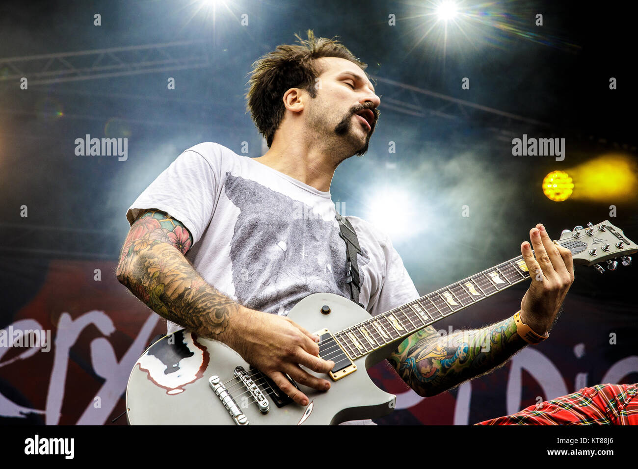 The American metalcore band Every Time I Die performs a live concert ...