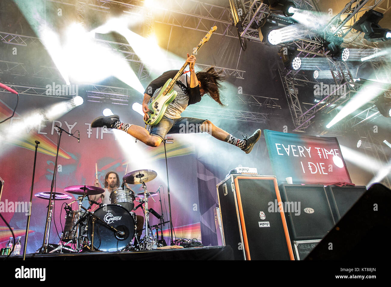 The American metalcore band Every Time I Die performs a live concert at ...