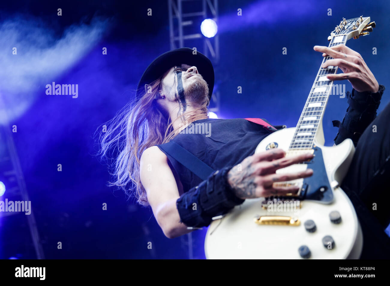 The Finnish folk metal band Finntroll performs a live concert at the ...