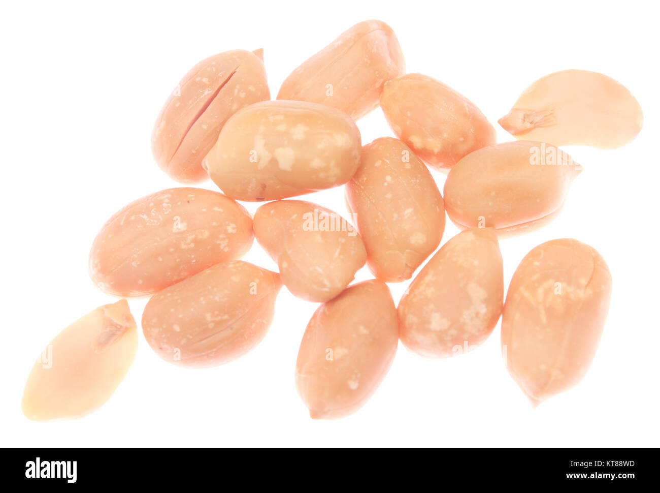 Peanuts isolated on white background Stock Photo - Alamy