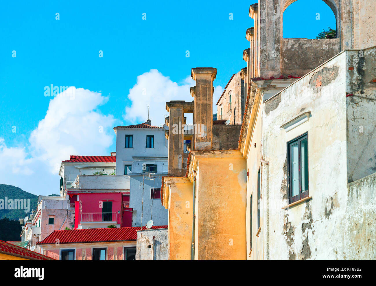 Old Architecture of Positano town, Amalfi coast, Italy Stock Photo - Alamy