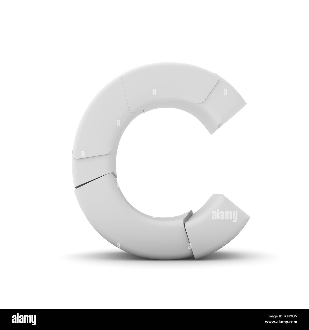 Letter C, Broken cracked font. 3D Rendering Stock Photo - Alamy