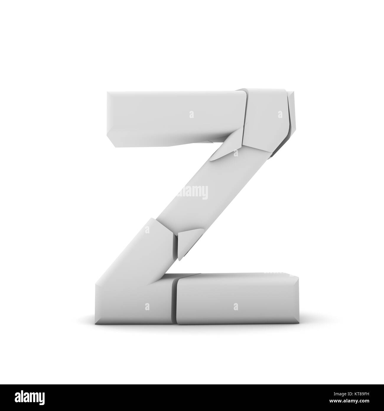 Letter Z, Broken cracked font. 3D Rendering Stock Photo - Alamy
