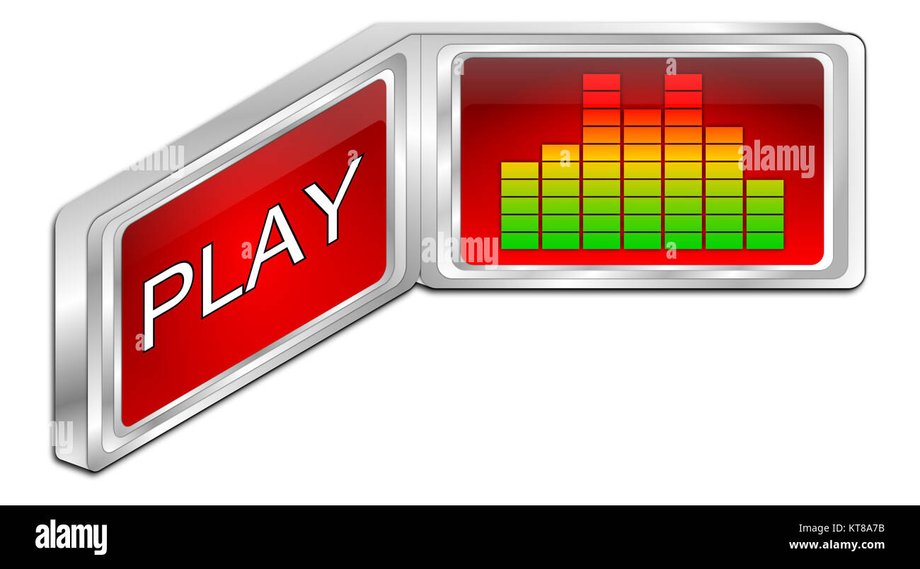 red Play Button - 3D illustration Stock Photo - Alamy