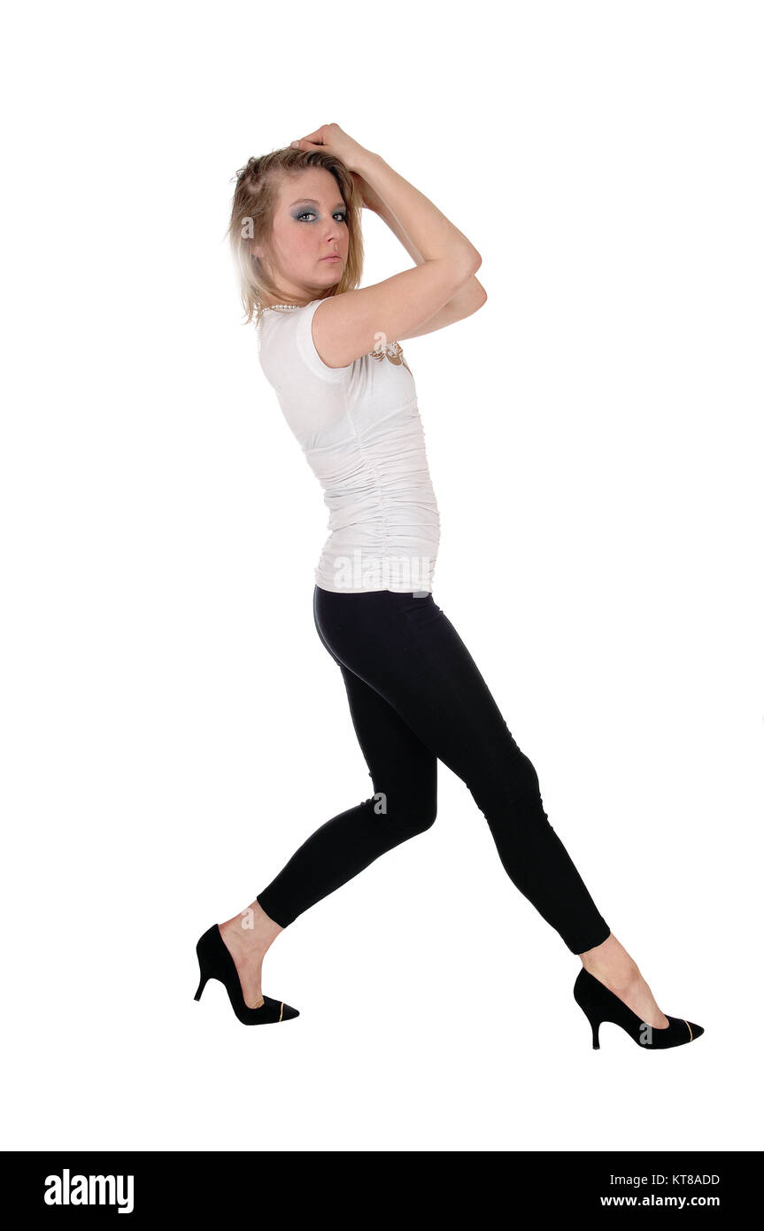 Beautiful woman dancing Stock Photo - Alamy