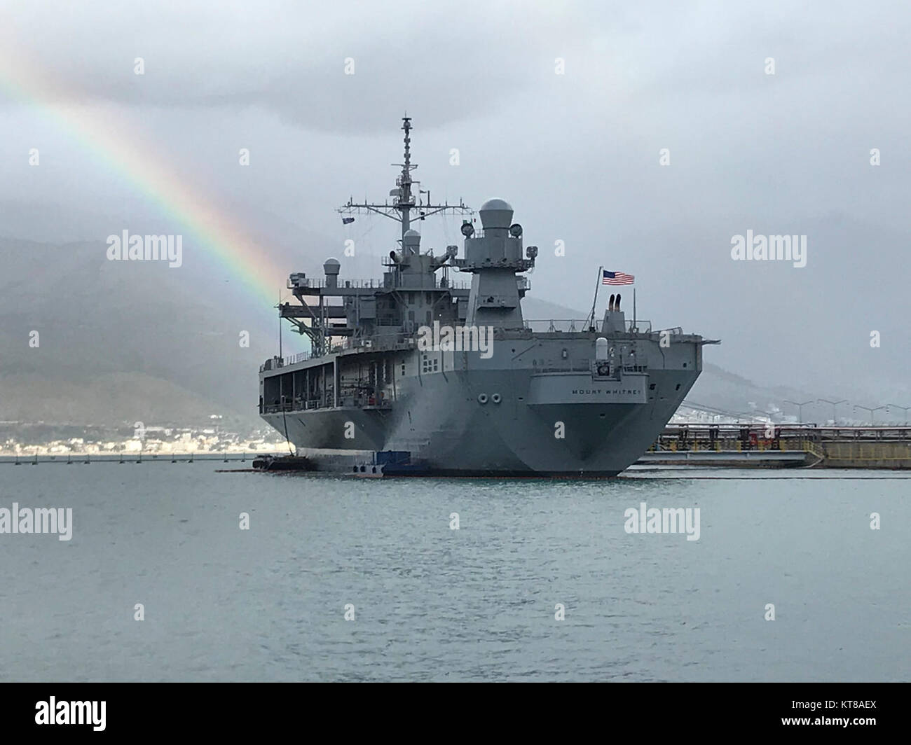 The Blue Ridge-class ship command ship USS Mount Whitney (LCC 20),flag ...