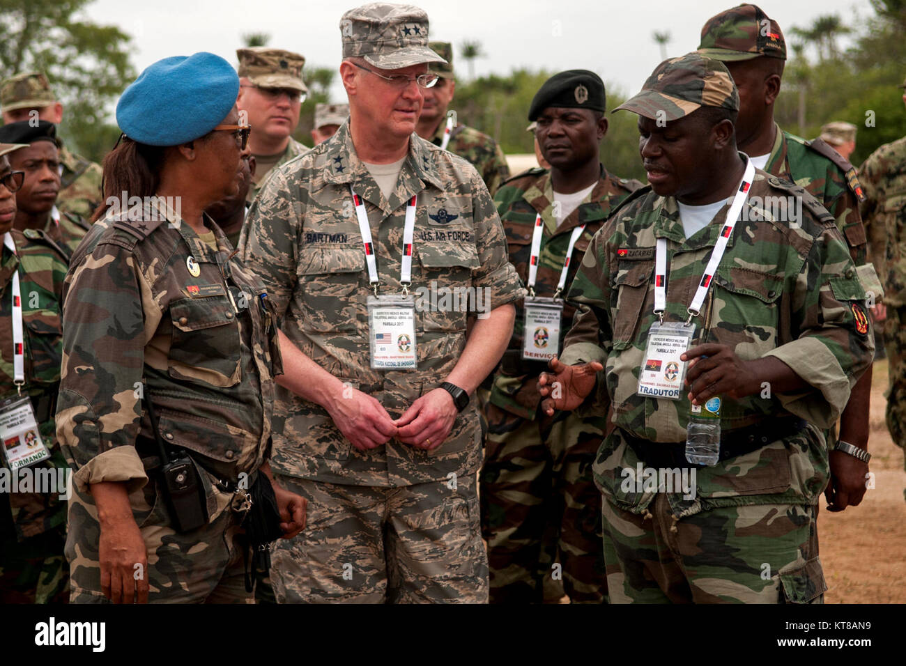 Maj. Gen. Mark E. Bartman, Ohio adjutant general, speaks with members ...