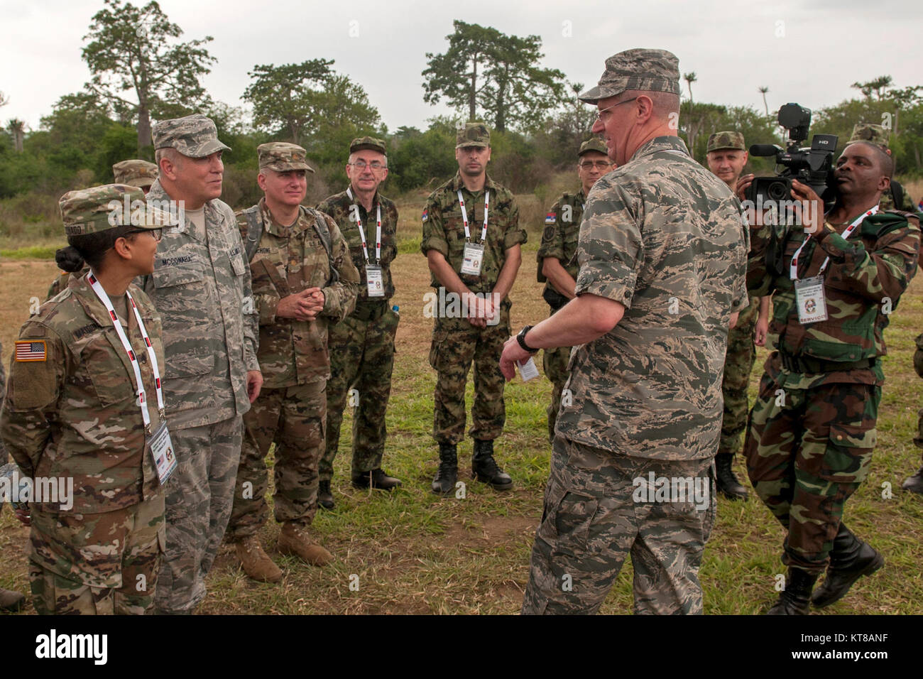 Maj. Gen. Mark E. Bartman, Ohio adjutant general, speaks with members ...