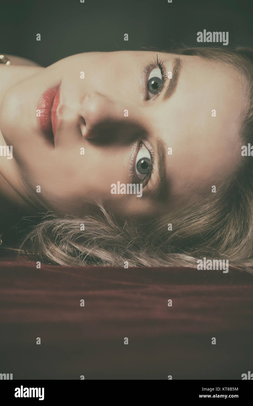 Girl 20 laying down face up hi-res stock photography and images - Alamy